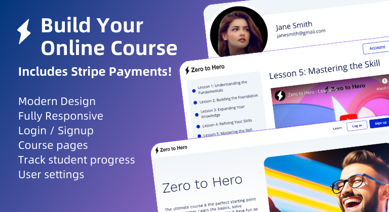 Build Your Online Course Template | Bubble